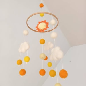 Sunshine Mobile, Cloud Mobile, Crib Mobile, Neutral Gender Mobile, Sun ...