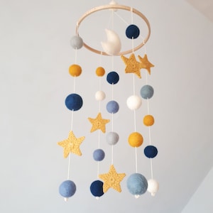 Space Mobile, Baby Mobile, Moon Stars Mobile, Crib Mobile, Cot Mobile ...