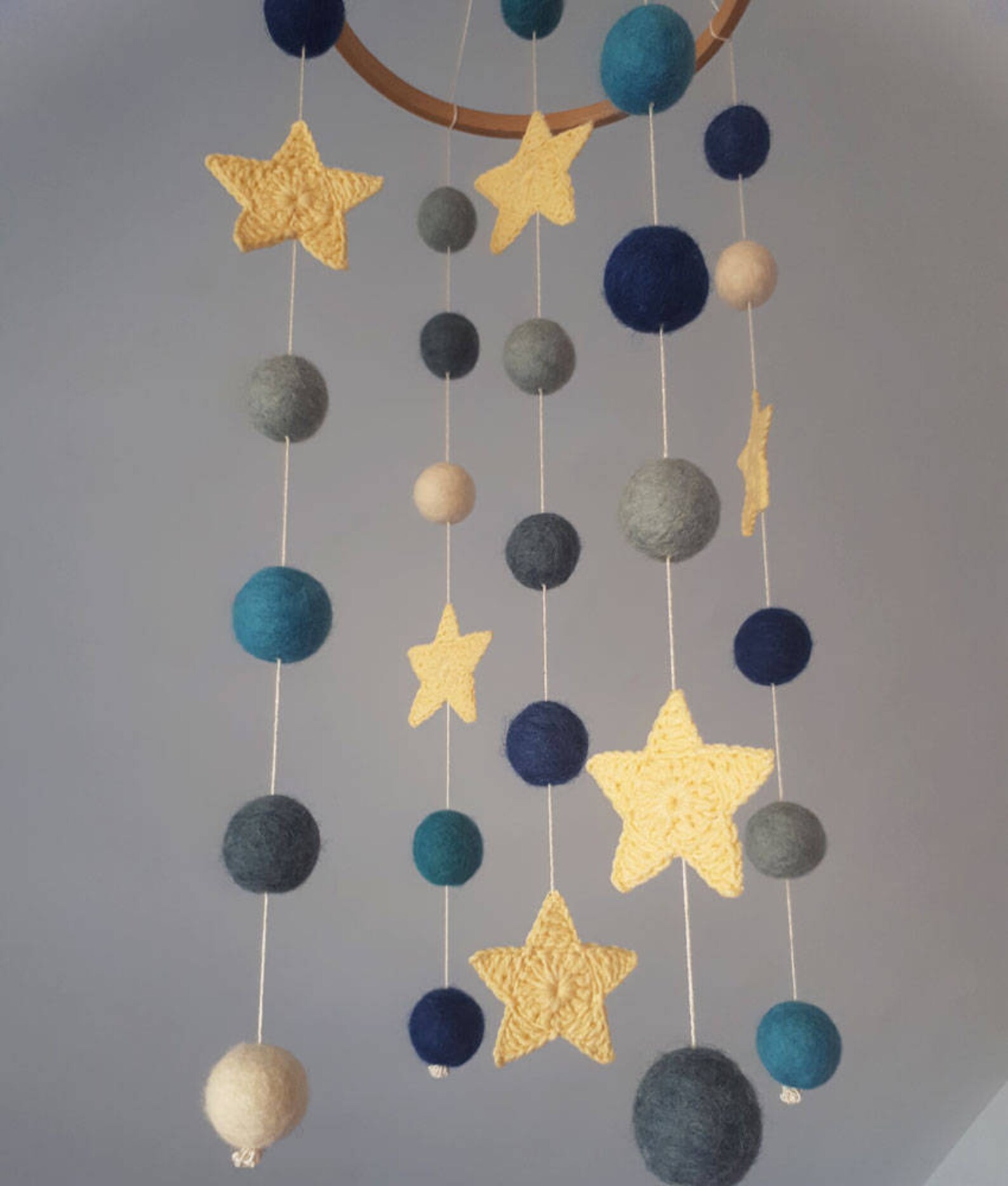Space Baby Mobile Stars Nursery Decor Planets Crib Mobile Felt | Etsy