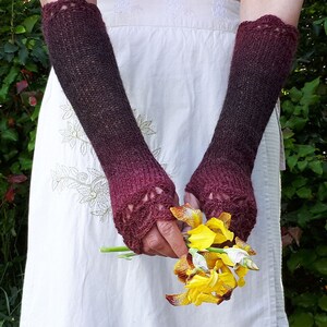 Long Fingerless Gloves Red Arm Warmers Womens Wrist Warmers - Etsy