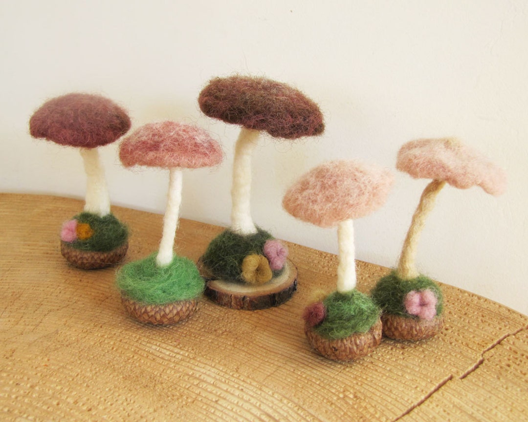 Felted Mushrooms Felted Toadstools Fall Table Decor Waldorf - Etsy