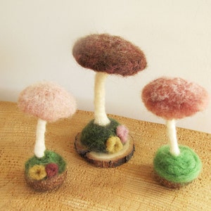 Felted Mushrooms Felted Toadstools Fall Table Decor Waldorf - Etsy