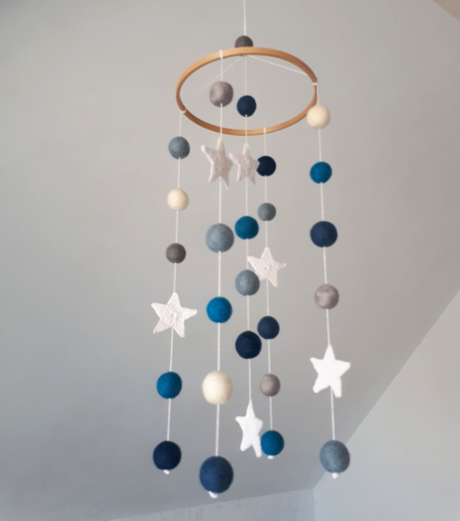 Space Baby Mobile Stars Nursery Decor Planets Crib Mobile Felt | Etsy