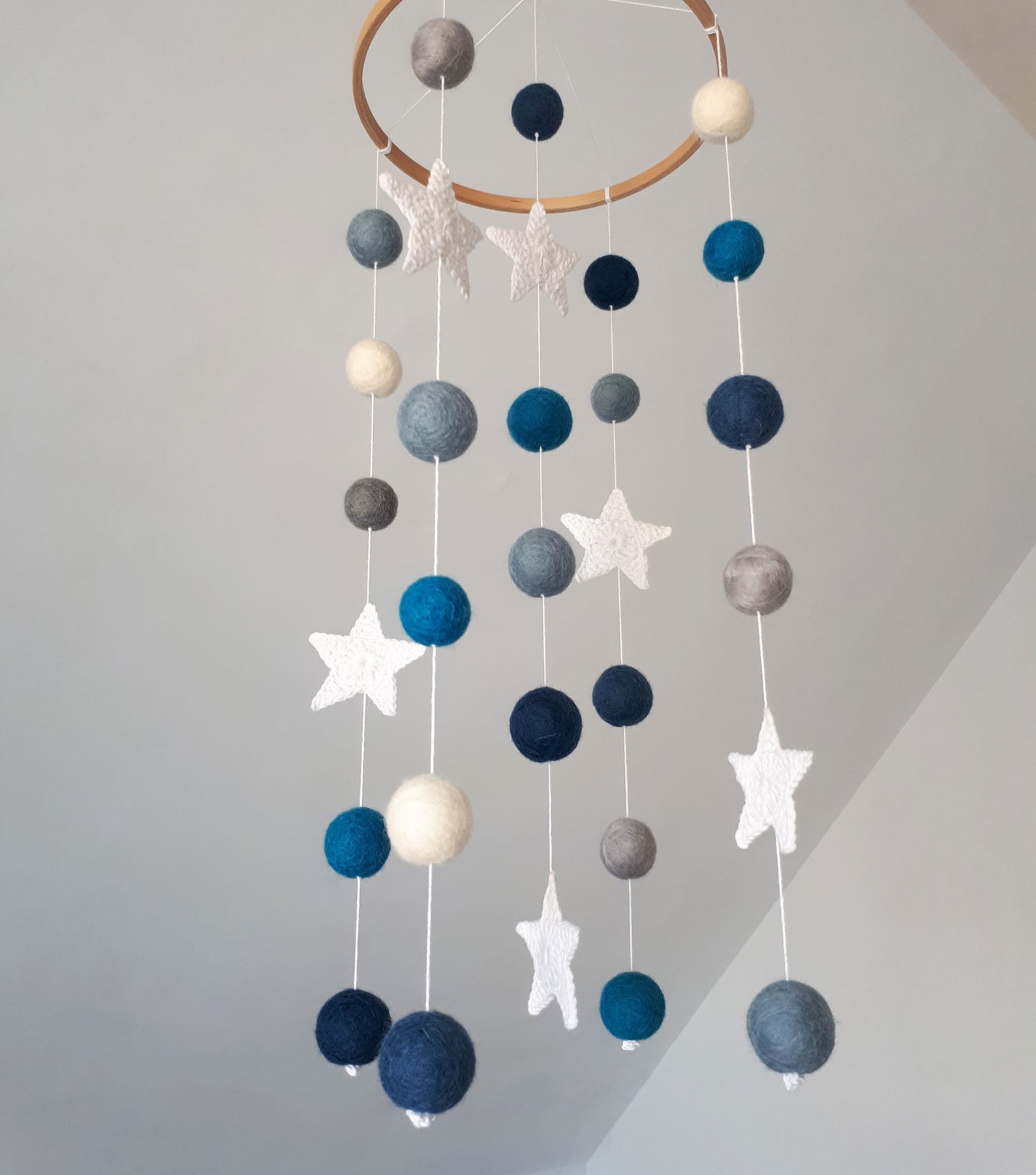 Space Baby Mobile Stars Nursery Decor Planets Crib Mobile Felt | Etsy