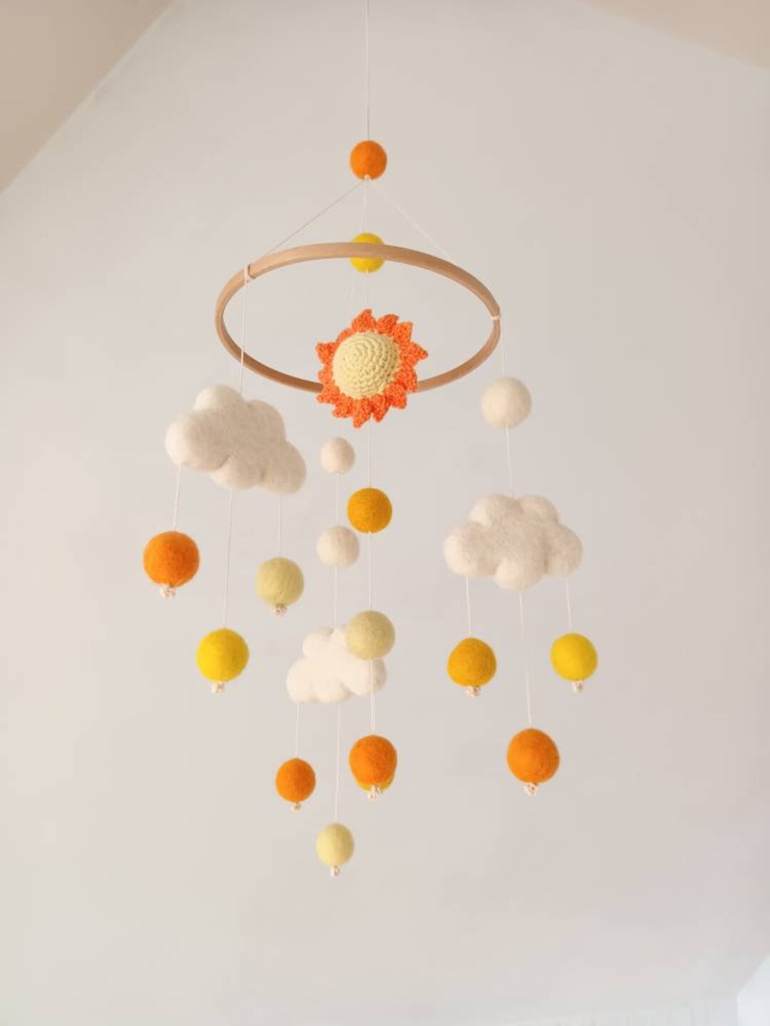 Sunshine Mobile, Cloud Mobile, Crib Mobile, Neutral Gender Mobile, Sun ...