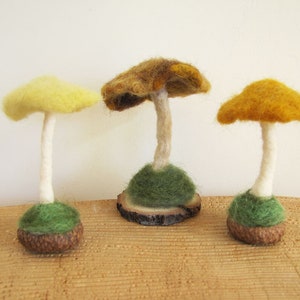 Felted Mushrooms Felted Toadstools Fall Table Decor Waldorf - Etsy