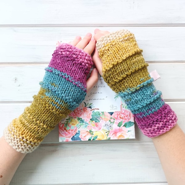 Rainbow Mittens - Etsy