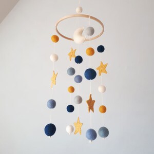 Space Mobile, Baby Mobile, Moon Stars Mobile, Crib Mobile, Cot Mobile ...