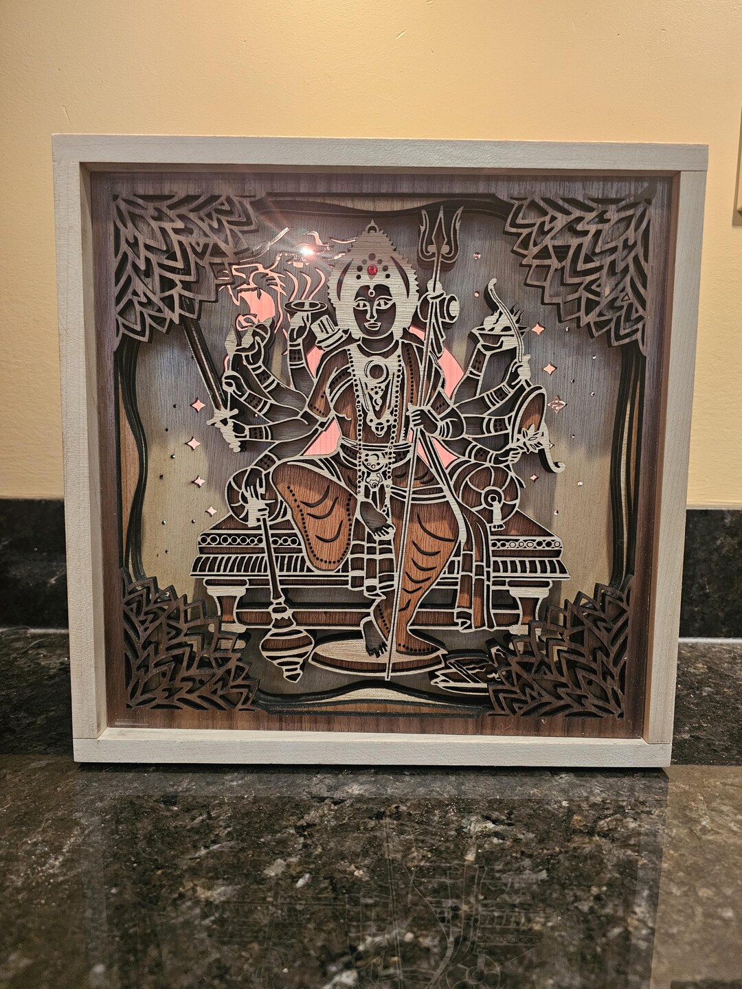 Durga Maa Light Box - Etsy