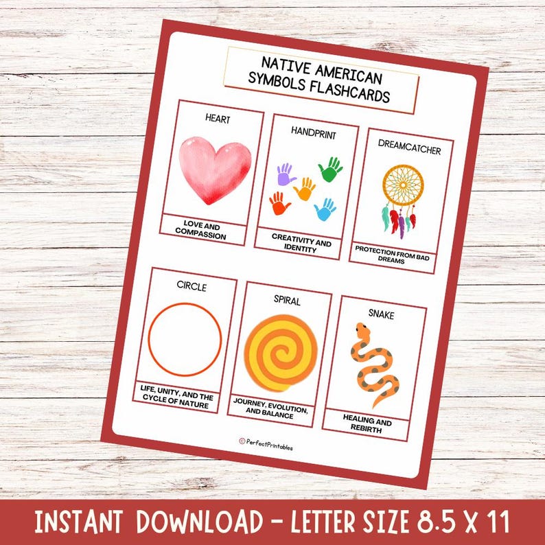 Native American Symbols Flashcards | Native American Heritage Month ...