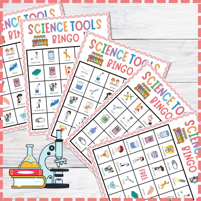Science Tools Bingo Game Printable | Chemistry, Lab Safety, Mad ...