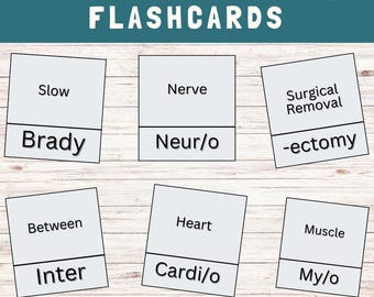 Medical Terminology Flashcards | Prefix, Suffixes, Root Words ...