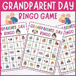No Prep Grandparents Day Bingo Game, Fun & Engaging Classroom or Home ...