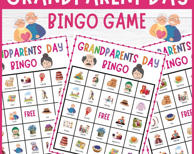 No Prep Grandparents Day Bingo Game, Fun & Engaging Classroom or Home ...