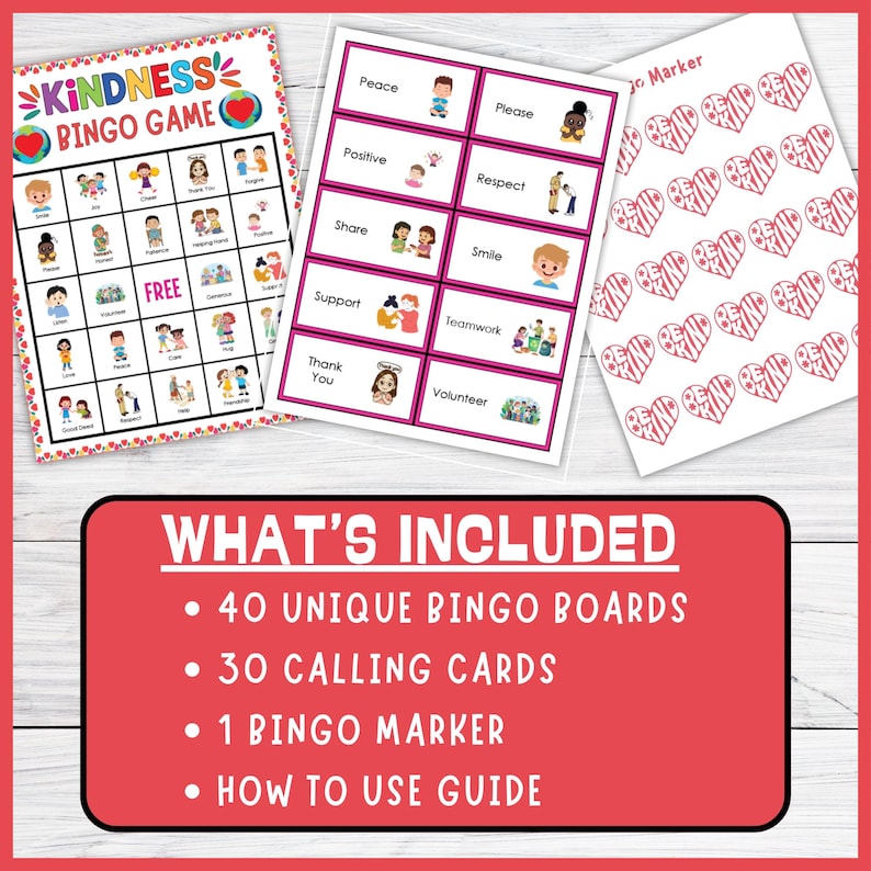 World Kindness Day Bingo Printable for Kid | Random Acts of Kindness ...