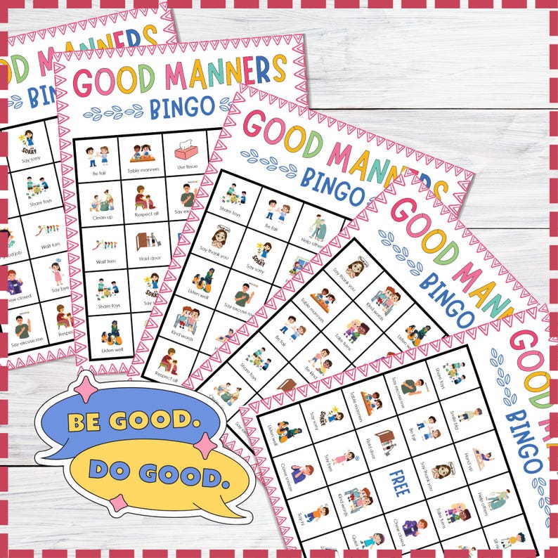 Good Manners Bingo Game Printable | Social Skills, Kindness, SEL ...