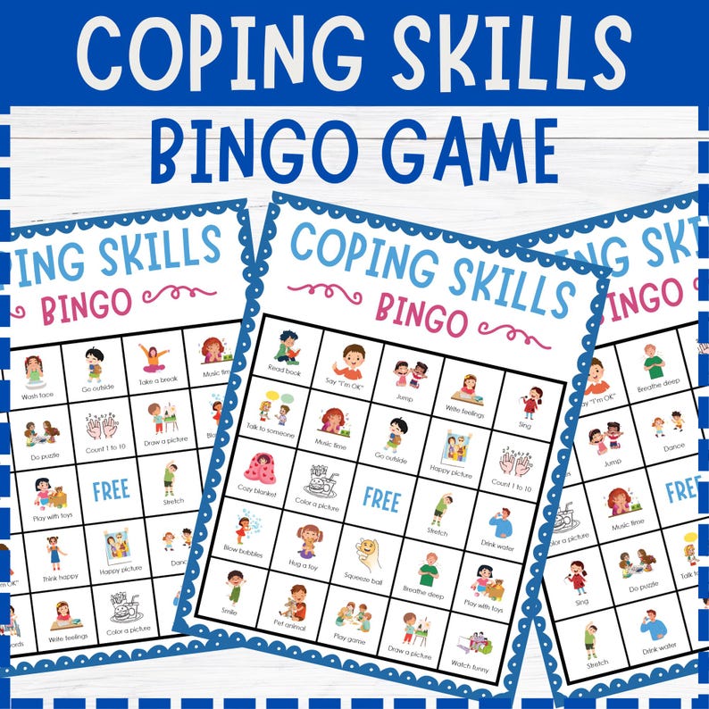 Coping Skills Bingo Game Printable | Mindfulness, Stress Relief, SEL ...