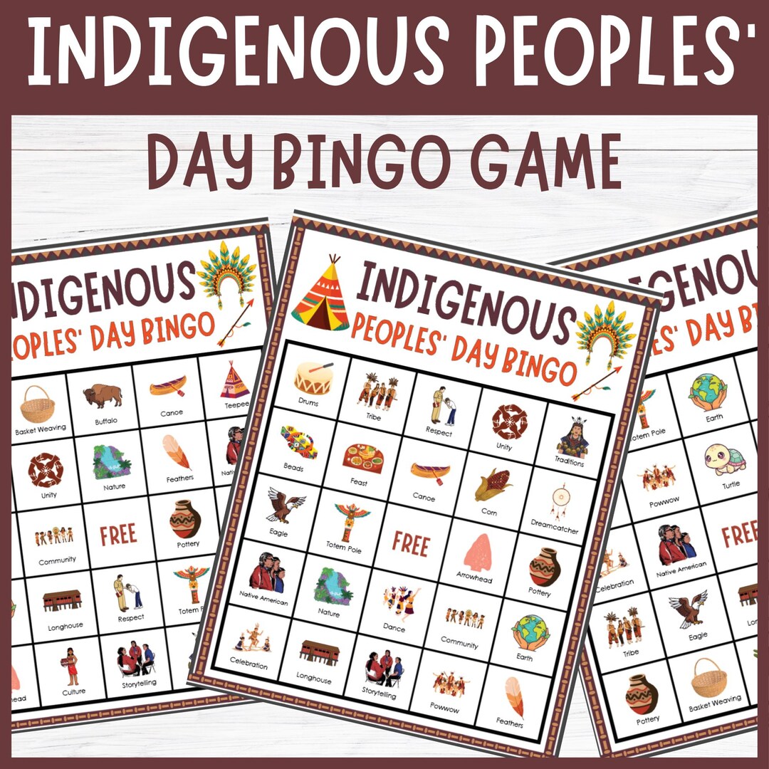 No Prep Indigenous Peoples Day Bingo, Native American Heritage Month ...