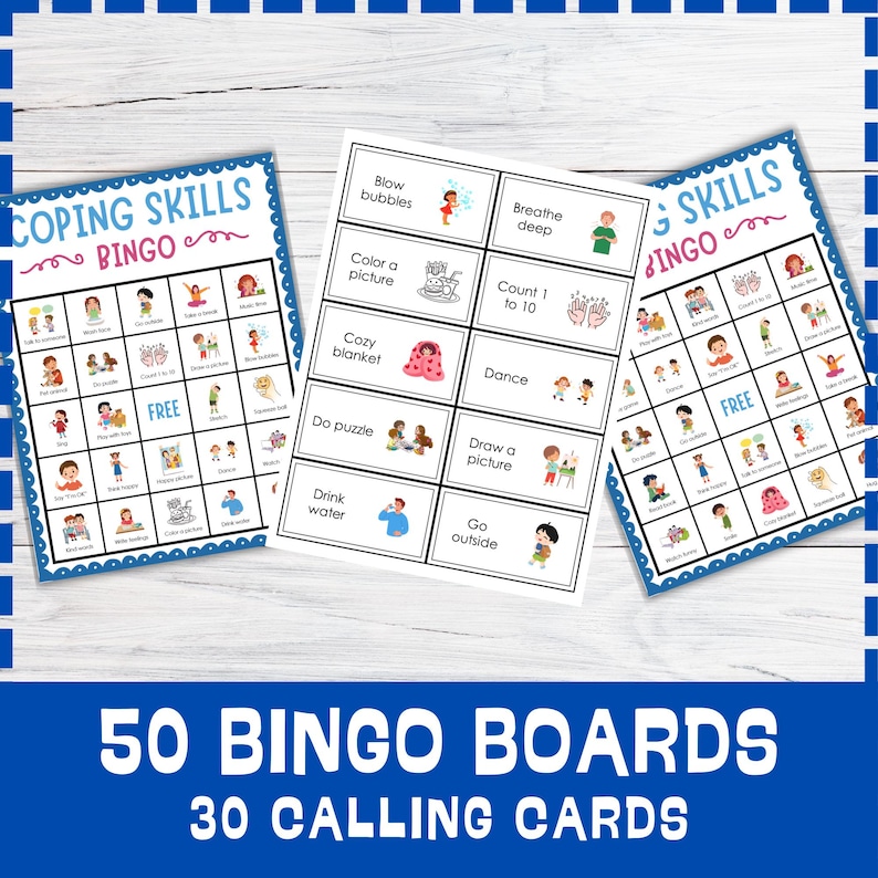 Coping Skills Bingo Game Printable | Mindfulness, Stress Relief, SEL ...