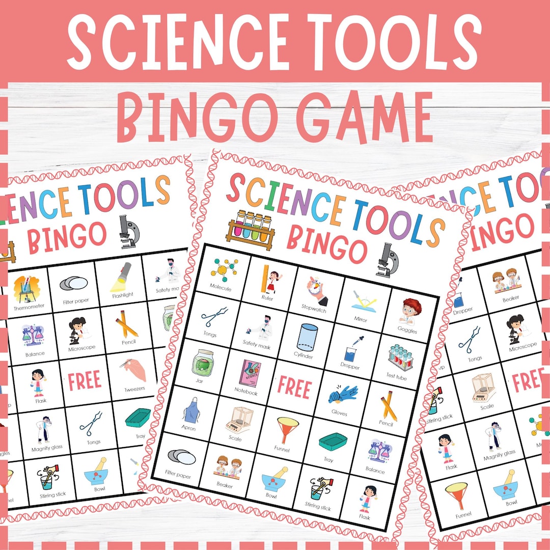 Science Tools Bingo Game Printable | Chemistry, Lab Safety, Mad ...
