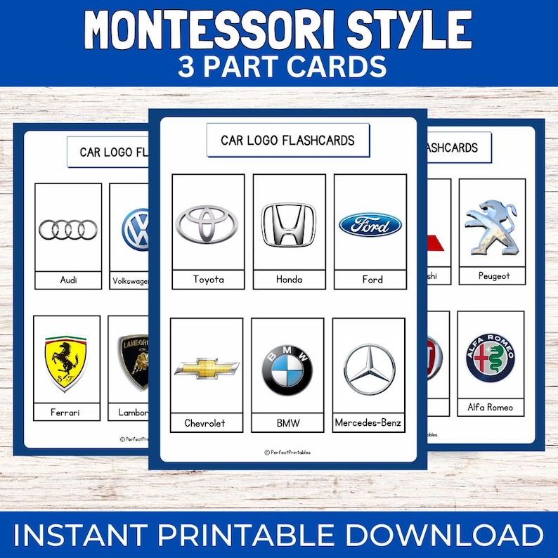Car Logo Flashcards | 36 Famous Automotive Brands Logos, Companies ...