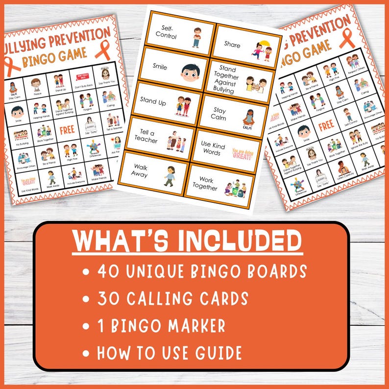 Bullying Prevention Month Bingo, Anti Bullying Kindness SEL Game ...