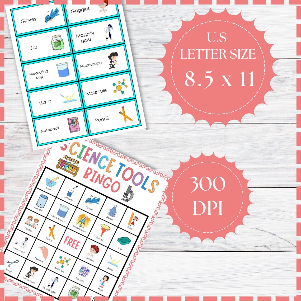 Science Tools Bingo Game Printable | Chemistry, Lab Safety, Mad ...
