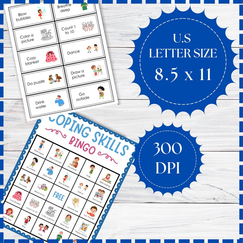 Coping Skills Bingo Game Printable | Mindfulness, Stress Relief, SEL ...