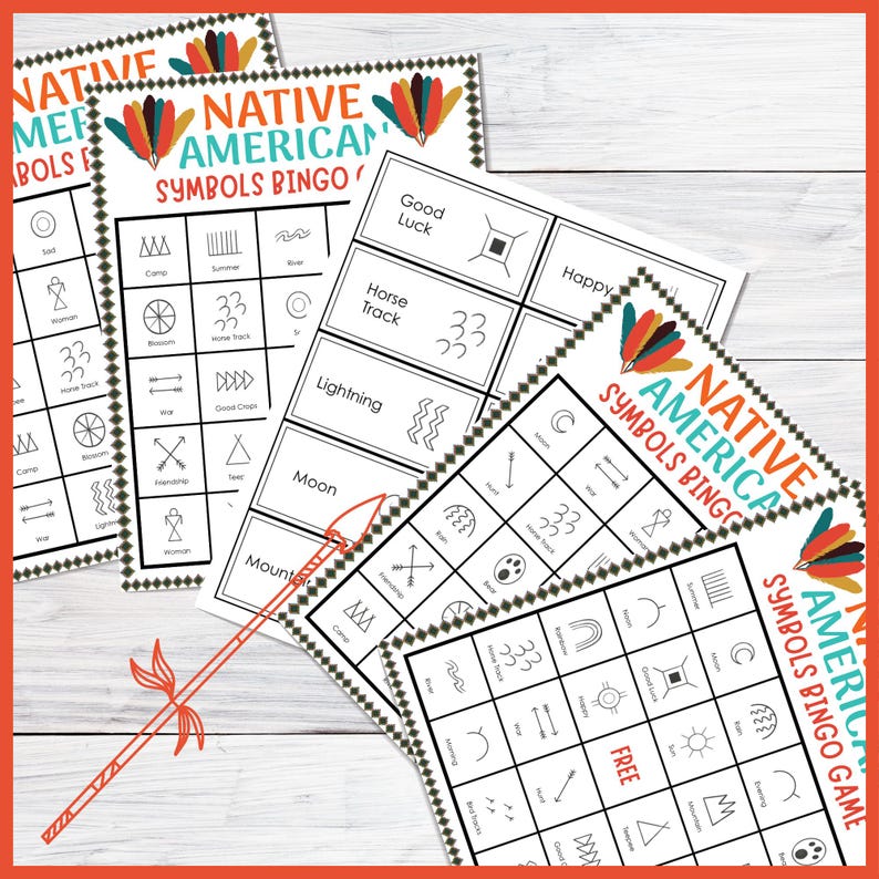 Native American Heritage Month Symbols Bingo | Indigenous Peoples Sign ...