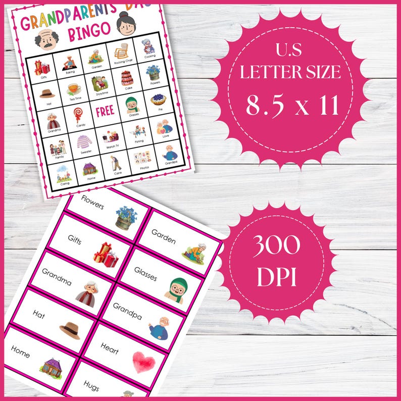 No Prep Grandparents Day Bingo Game, Fun & Engaging Classroom or Home ...