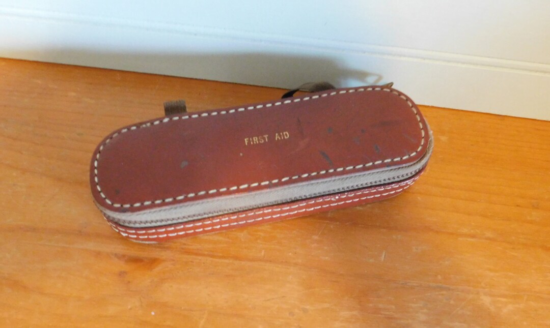 First Aid Kit, Leather Case, 1960's - Etsy