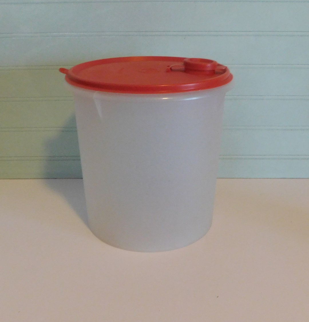 Pour Seal Container, Tupperware, Red Lid, 254 - Etsy