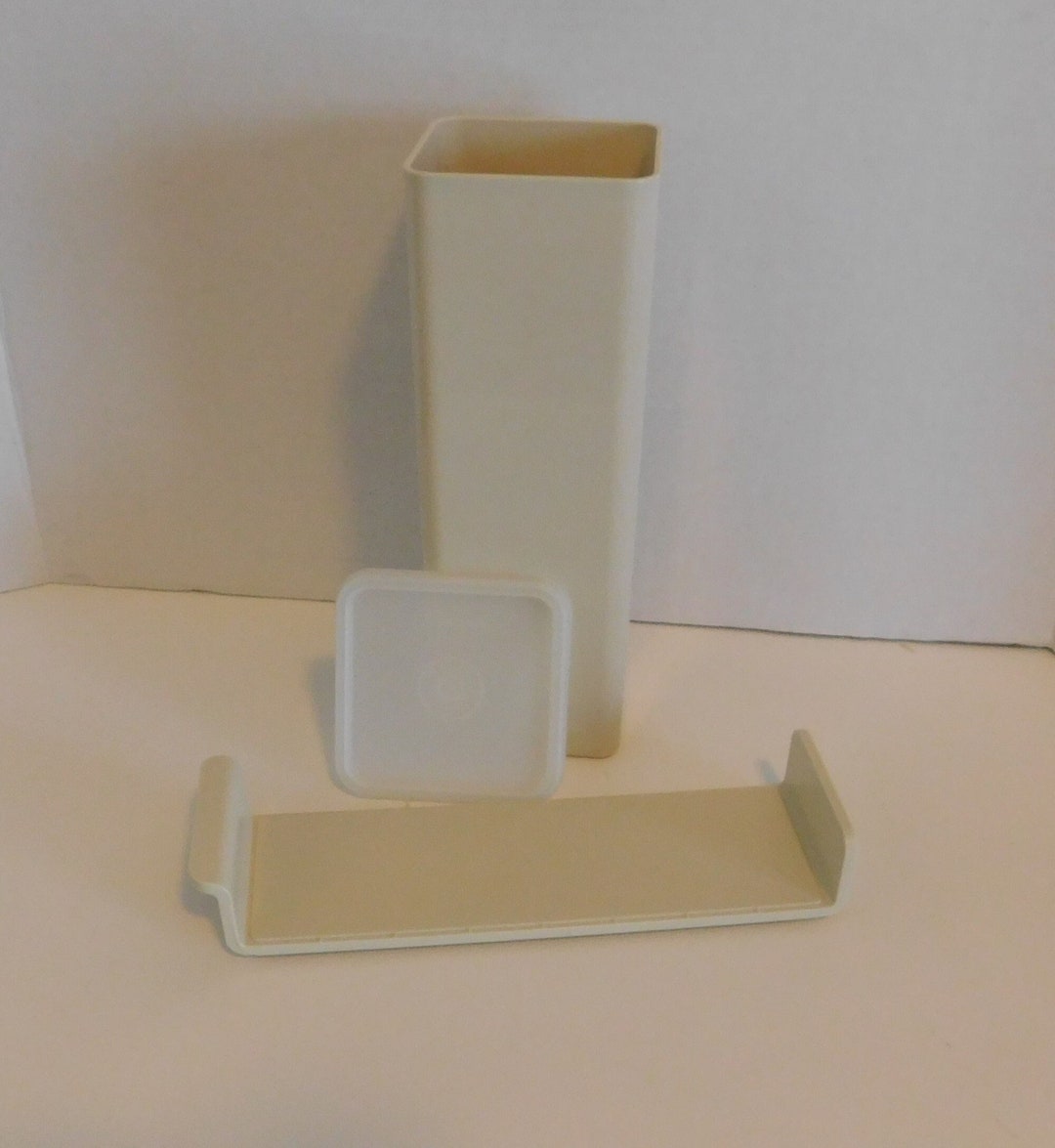 Cheese Container With Tray Almond Color Tupperware - Etsy