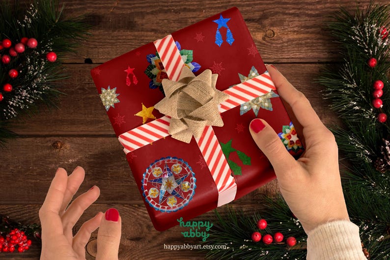 Filipino Christmas Gift Wrap – Paskong Pinoy Parol Lantern Design - Etsy