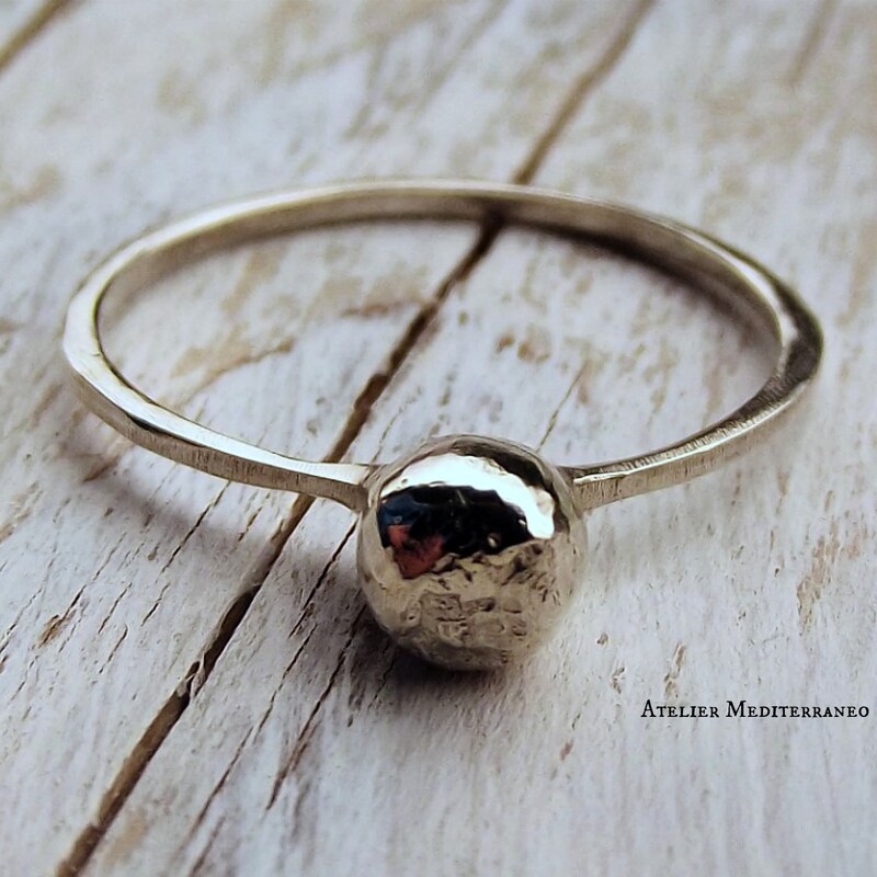 Rustic Silver Ring - Etsy