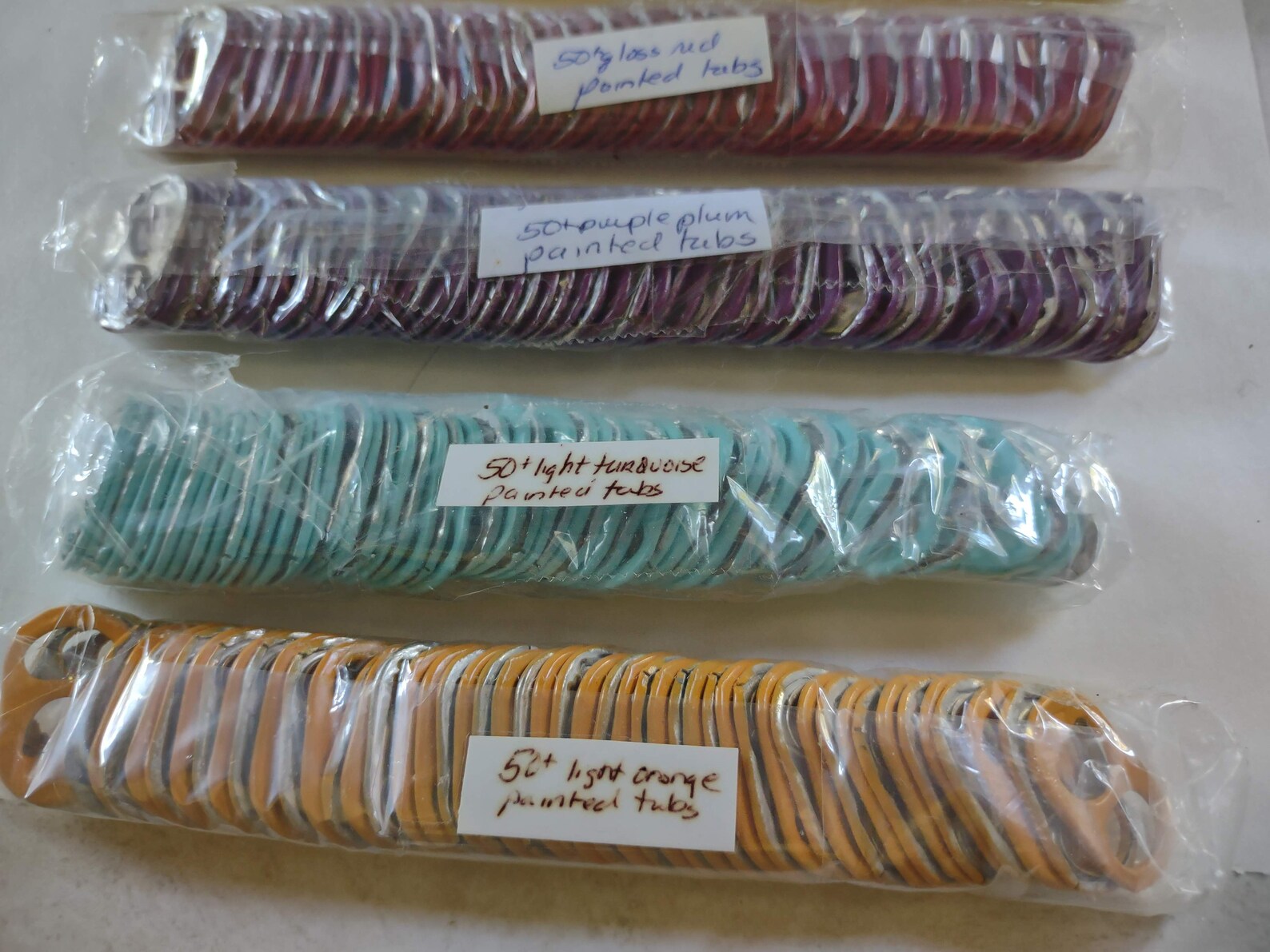 Painted Aluminum Can Tabs for Jewelry,projects,necklaces,bracelets ...