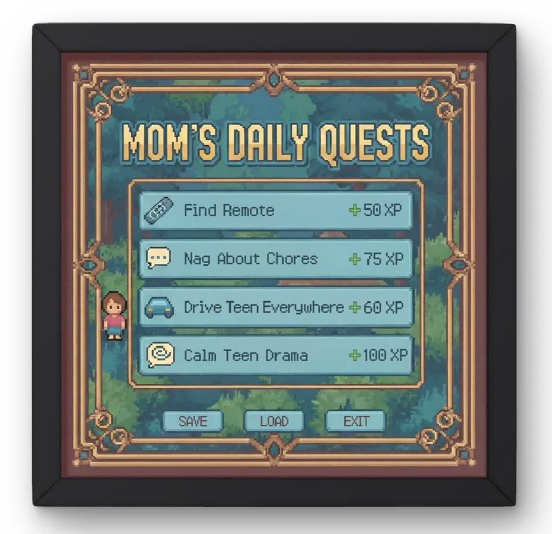 Pixel Art RPG Mom Quest – Daily Tasks of a Mother With Teen – PNG ...