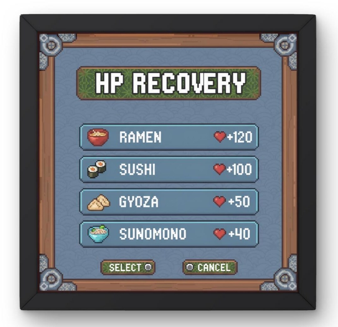 Pixel Art Japanese Food Menu: RPG Gamer Decor (digital Download) - Etsy UK