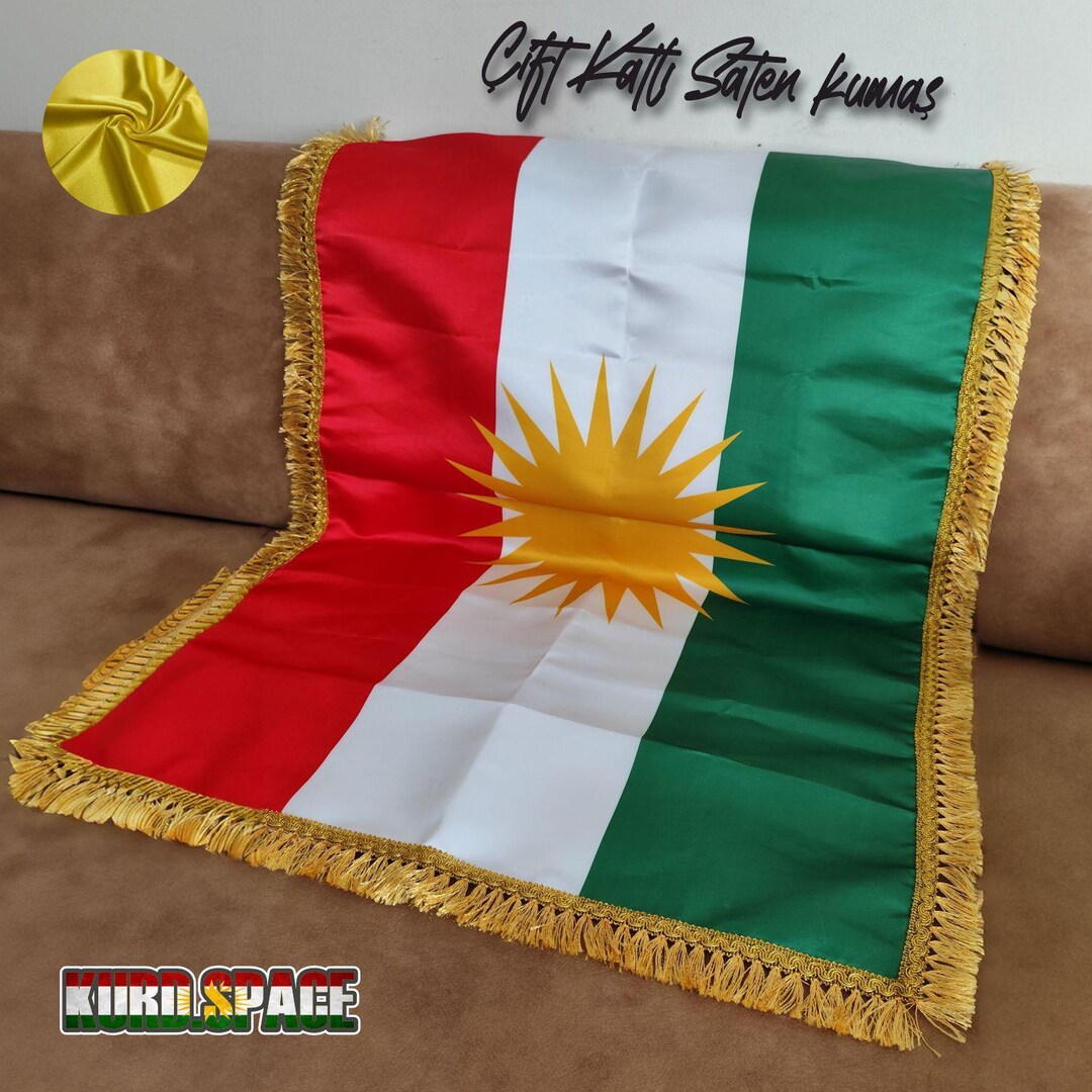 High Quality Kurdistan Flag (satin Fabric) Dual Side Printed & Double ...