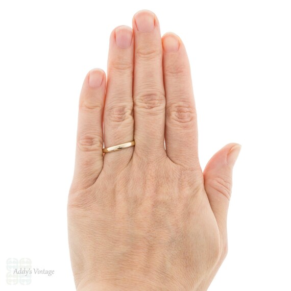 Vintage 9ct Gold Utility 1940s Wedding Ring, Size P /… - Gem