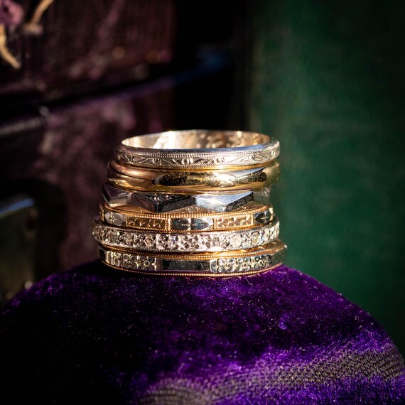 Vintage 9ct Gold Utility 1940s Wedding Ring, Size P /… - Gem