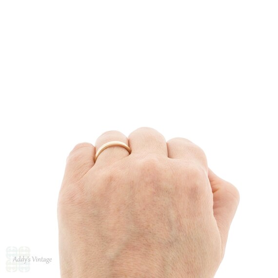 Vintage 9ct Gold Utility 1940s Wedding Ring, Size P /… - Gem