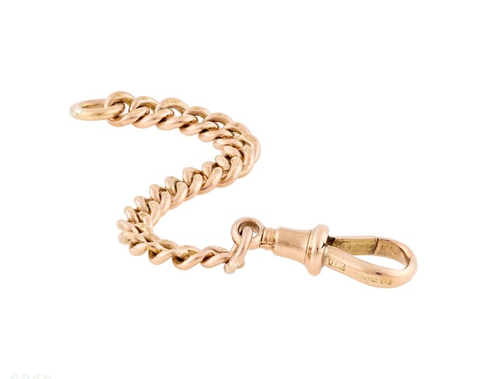 Antique 9ct Gold Chain Extender With Dog Clip Clasp, 90mm / 3.75 Inches ...