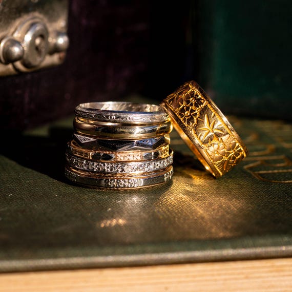 Vintage 9ct Gold Utility 1940s Wedding Ring, Size P /… - Gem