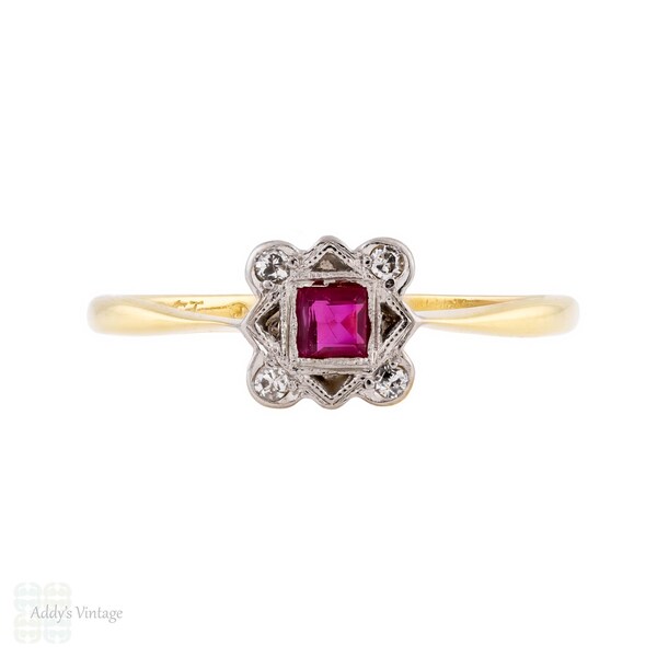 Art Deco Ruby Ring - Etsy