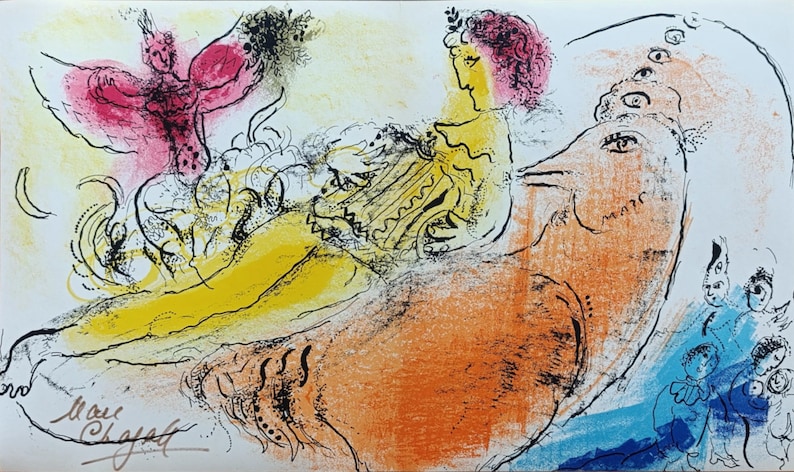 MARC CHAGALL - Original Lithograph, Hand Signed 1957 - MOURLOT 197 - Etsy