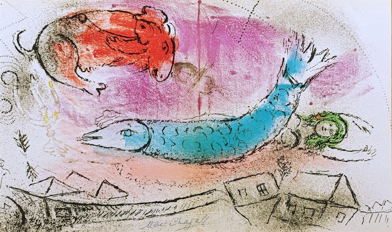 Marc Chagall Original Lithograph - Mourlot 198 - Etsy