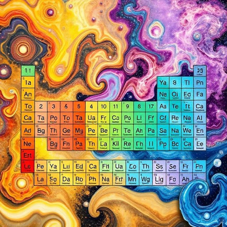 Periodic Table of Elements - Etsy