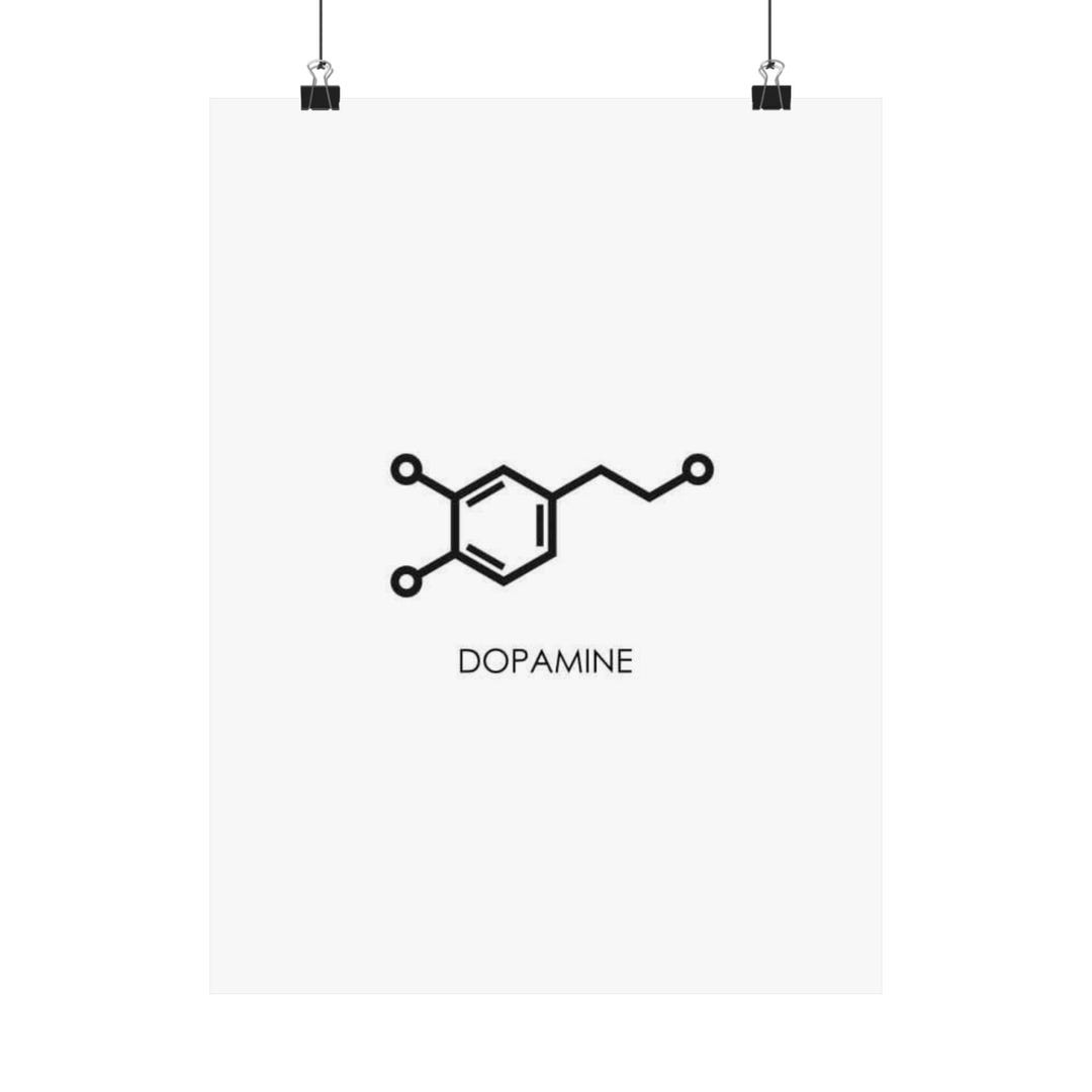 Vertical Poster, Dopamine Chemical Logo, Matte Wall Art Print, Science ...