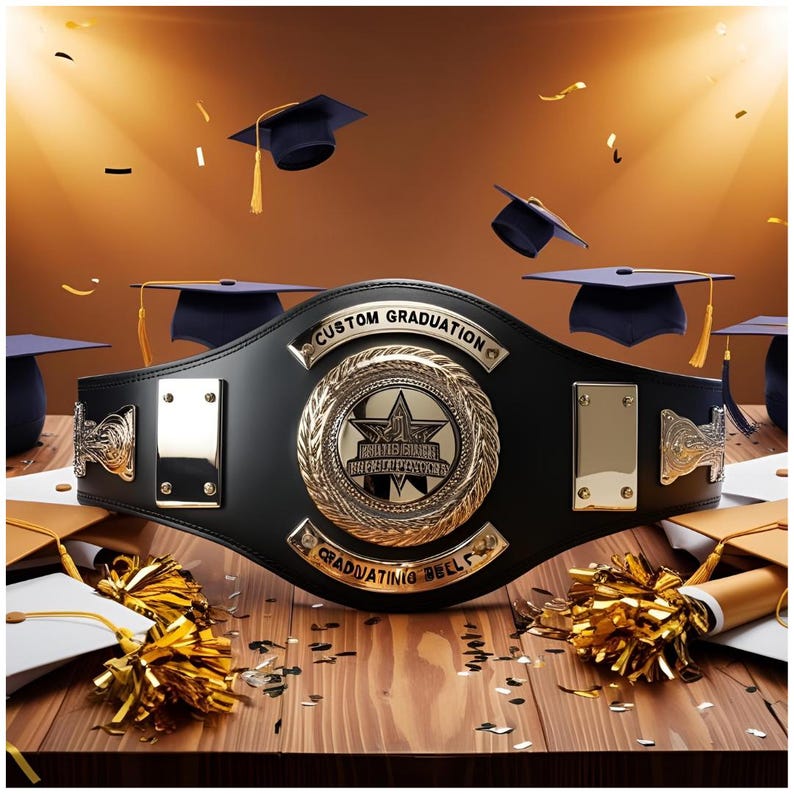 Graduation Champion Belt – Personalized Custom Trophy Belt for 2025 ...